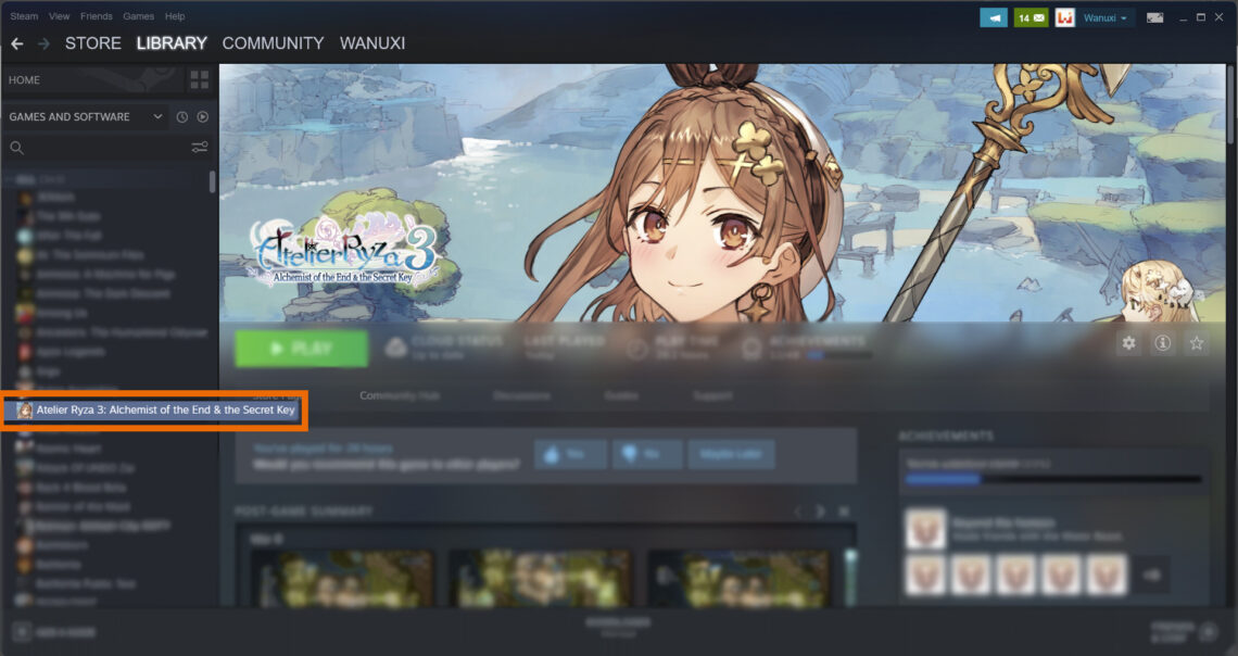 清晰步骤教你怎么在Steam上将《莱莎的炼金工房3》转成中文语言！ - Wanuxi