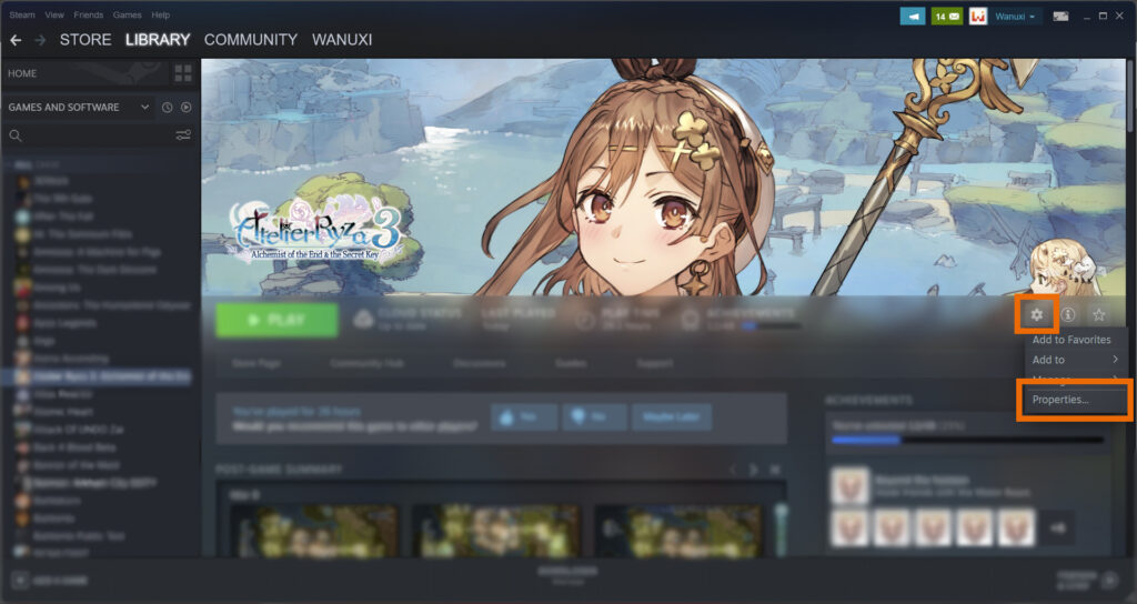 清晰步骤教你怎么在Steam上将《莱莎的炼金工房3》转成中文语言！ - Wanuxi