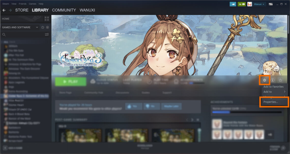 清晰步骤教你怎么在Steam上将《莱莎的炼金工房3》转成中文语言！ - Wanuxi