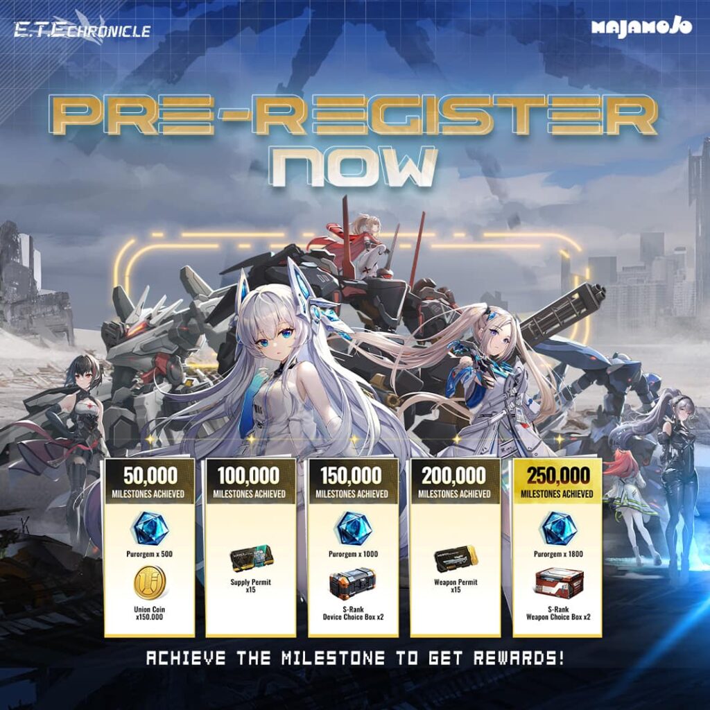 美少女机甲动作RPG手游《E.T.E Chronicle》，宣布将于3月13日全球正式上线！ - Wanuxi